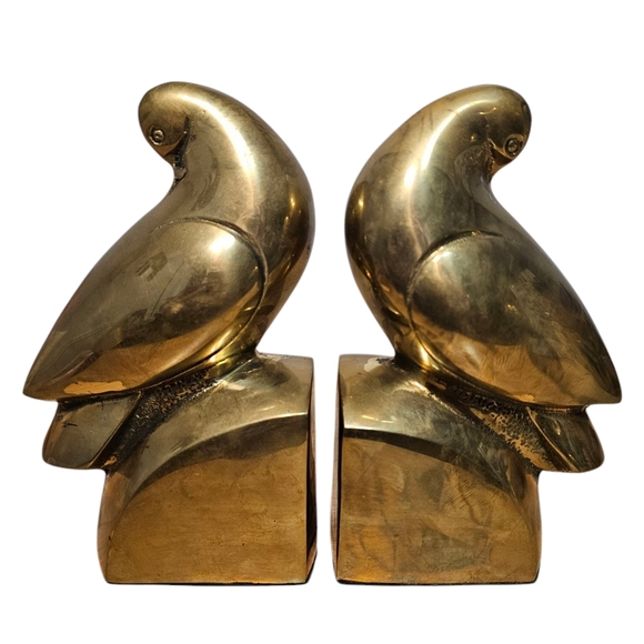 Accents | Vintage Mid Century Art Deco Brass Dove Bird Bookends | Poshmark